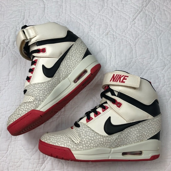 Nike | Shoes | Rare Nike Air Revolution Sky Hi In Fusion Red 75 | Poshmark